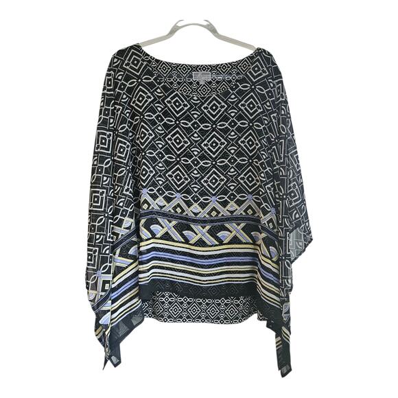 JM Collection | Tops | Jm Collection Womens 3x Poncho Blouse Chiffon ...